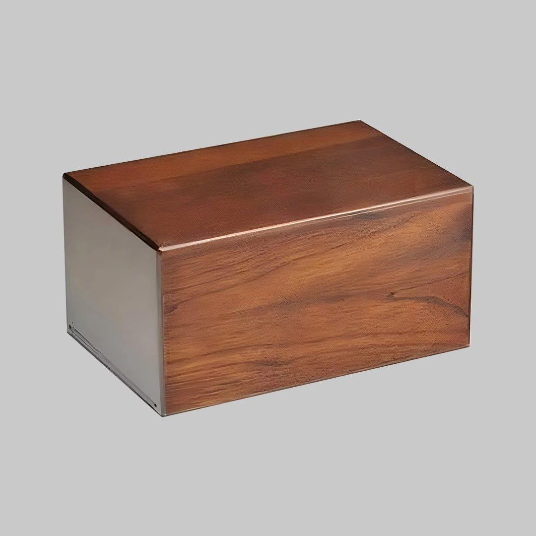 Shesham plain solid wood pet urn. With bottom slide panel – Phoenix